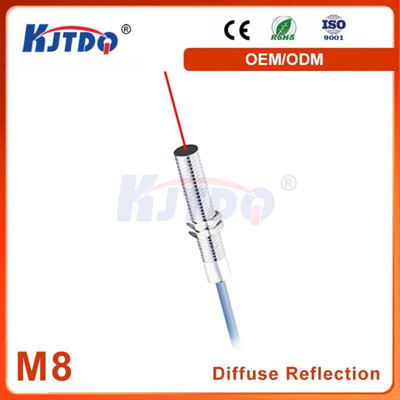M8 IP67 Waterproof NPN PNP NO NC Sn 1.15m Diffuse Reflection Laser ...